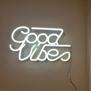 Room Essentials | Accents | Good Vibes Led Neon Wall Sign White Room ...